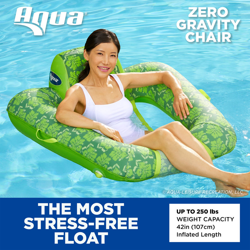 Aqua Leisure Zero Gravity Inflatable Swimming Pool Lounge Chair Float, Green & Reviews | Wayfair